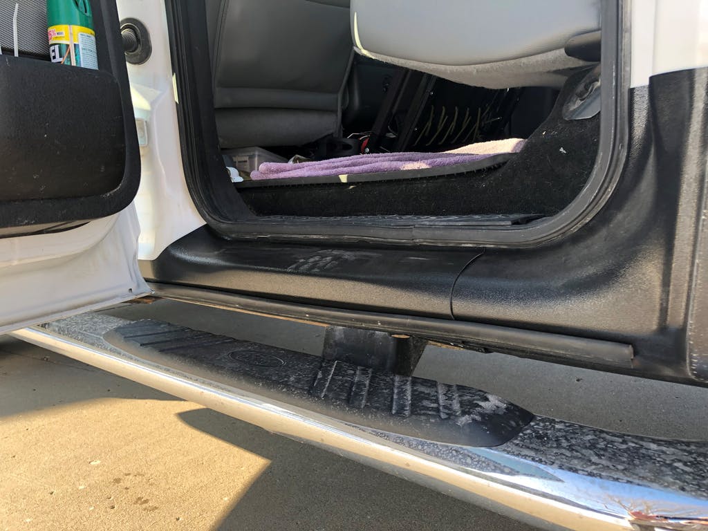 2009-2014 F-150 SuperCrew Cab, Slip On Rocker Panel + Cab Corner Cover ...