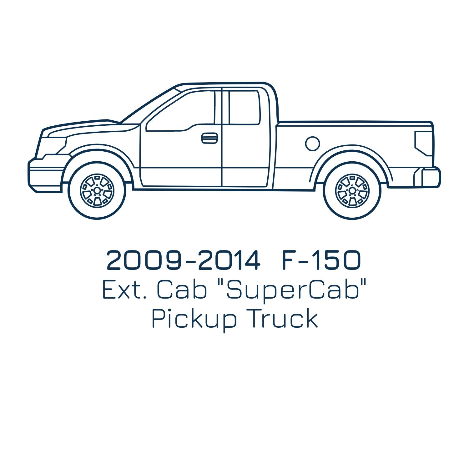 2009-2014 F-150 SuperCab Cab, Slip On Rocker Panel + Cab Corner Cover ...